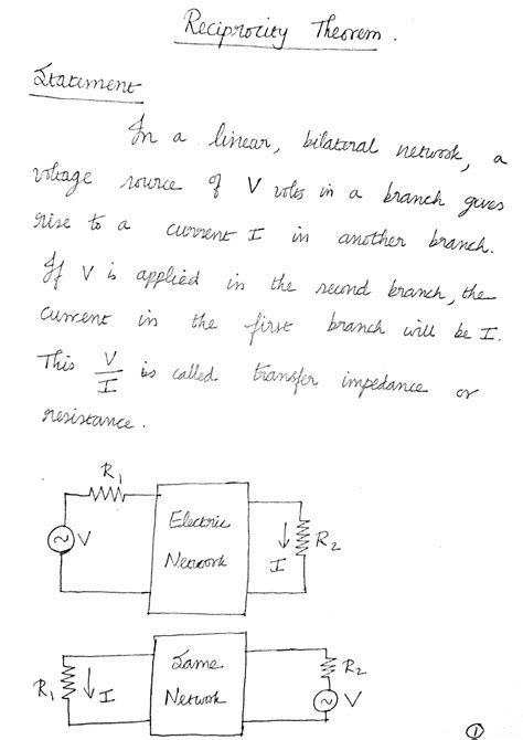 Reciprocity Theorem Electronic Circuits Studocu