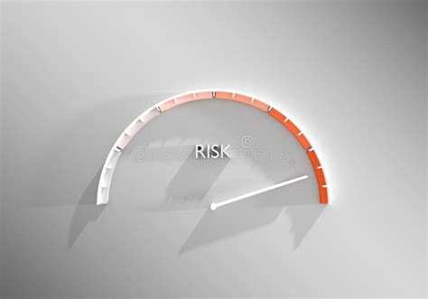 Business Risk Gauge With Low To High Indicator A Scale From Low To