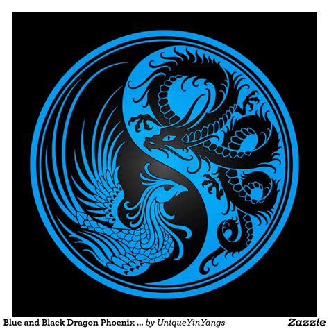 Yin Yang Dragon Phoenix Art Yin Yang Dragon Phoenix Paintings And Framed
