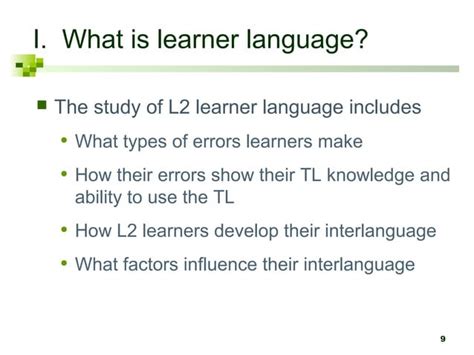 4 Learner Language Interlanguage Ppt