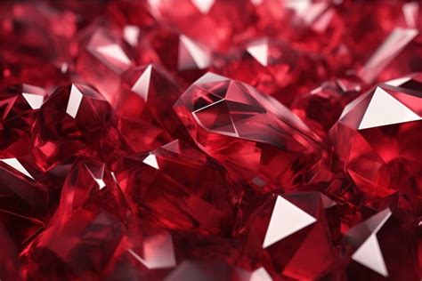 Radiant Red crystal surface. Generate ai