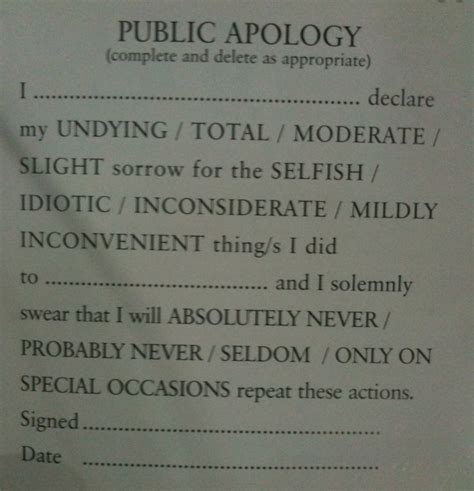 Apology Template