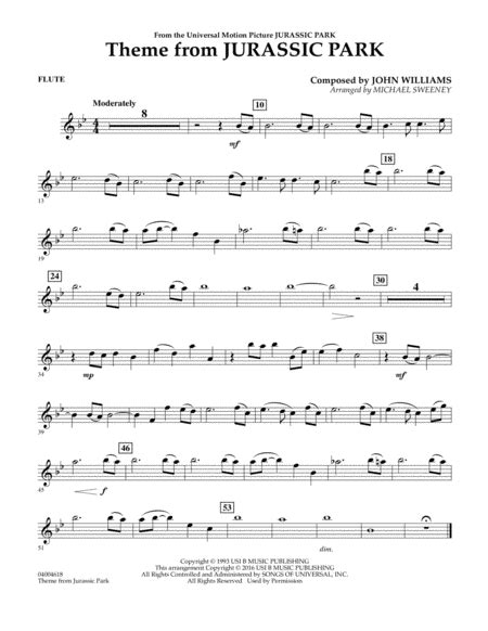Flute Music Jurassic Park Theme Spartiti Musicali Lezioni Di Musica