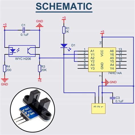 Daokai 5pcs Ir Infrared Slotted Optical Optocoupler Speed Measuring Sensor Module