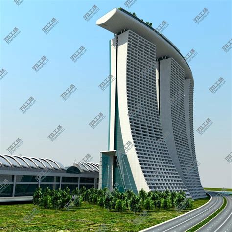 新加坡金沙酒店广场 3d打印模型下载 3d工场 3dworkscn