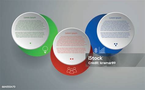 3 단계 Infographics 반올림 텍스트에 대 한 장소를 가진 원형 Infographic 타임 라인입니다 Infographic 개요 아이콘와 그림자입니다 현대 색상에