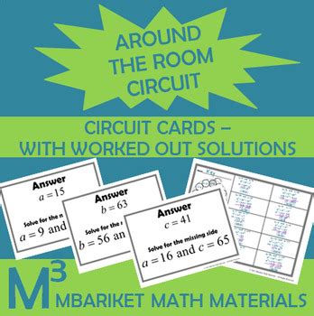 Pythagorean Theorem Around The Room Circuit Scavenger Hunt TPT