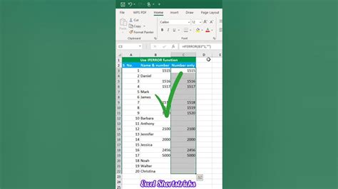 how to use iferror function in excel shorts iferror exceltips youtube