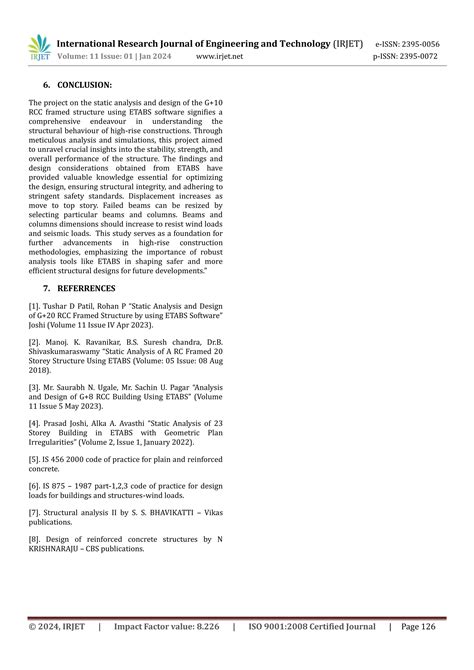 Static Analysis And Design Of G 10 Rcc Framed Structure By Using Etabs Pdf