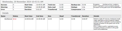 Unable To Perform Application Aware Processing Veeam Backup Data Storage Backup Recovery