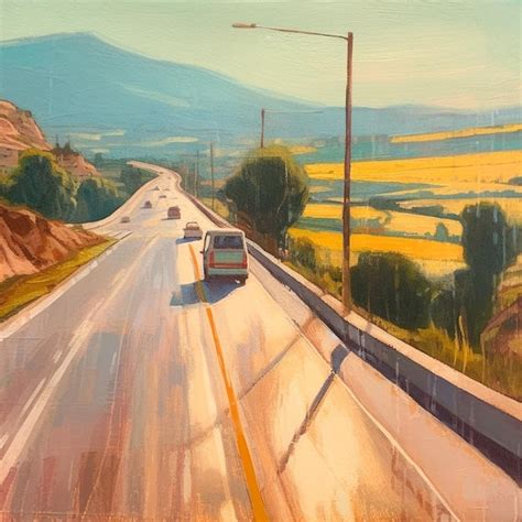 Premium Ai Image Backdrop For Road