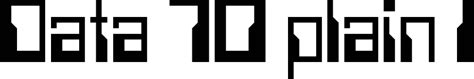 Data 70 Plain 1 Regular Font