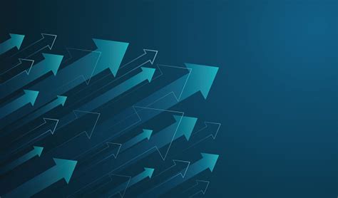 비즈니스 화살표 위로 진한 파란색 배경에 성장 라인 회로 기술 성공을 위한 사업 투자 금융 데이터 그래프 Strategymarket 차트 이익 돈 벡터 일러스트 레이 션