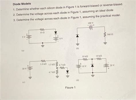 Solved Diode Models 1 Determine Whether Each Silicon Diode
