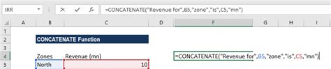 CONCATENATE Function Overview Formula Use