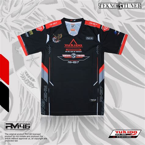 Hitam Rm146 Mens Jersey Shirt Racing Raceteam X Tekno Tuner Hs Newest