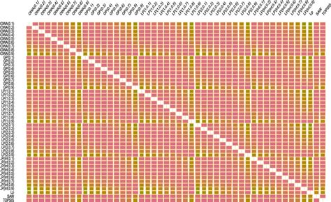 The Color Coded Diagram Of The Values Of The Spearman Correlation