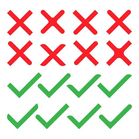 Premium Vector Right And Wrong Icons In Vector