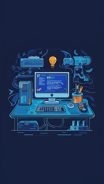Programming On Computer Illustration Vector Concept Background Premium Ai Generated Image