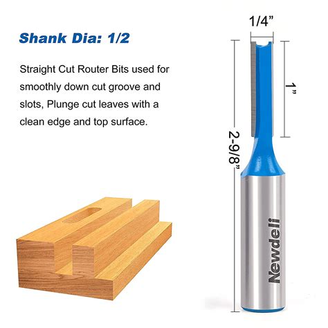 Straight Cut Router Bits Newdeli 3pcs 1 2 Shank Double