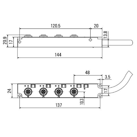 Sensor Actuator Passive Distributor With Cable SAI F P M L M