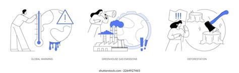 Environmental Pollution Abstract Concept Vector Illustration Stock
