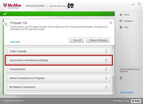 Using Mcafee Firewalls Aol Help