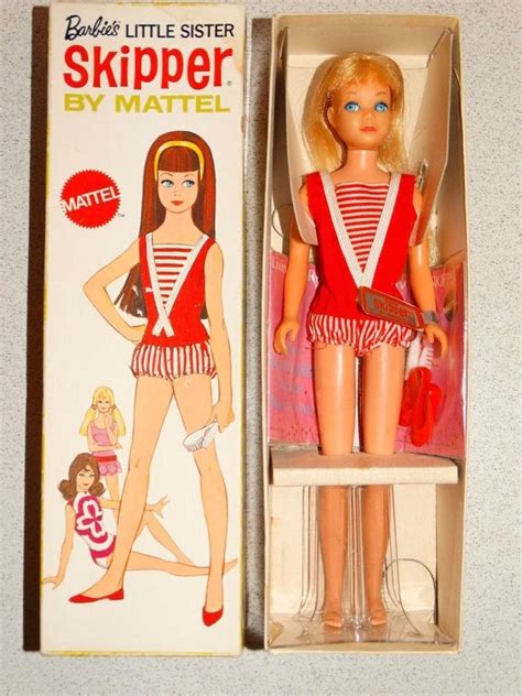 Barbie Vintage Blonde 1970 Reissue Pink Skin Tone Skipper Doll W Box And Tag Ebay Vintage