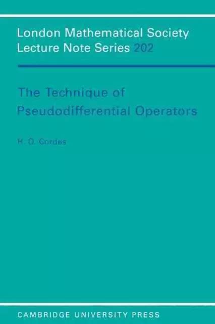 THE TECHNIQUE OF Pseudodifferential Operators By H O Codes English Paperback PicClick UK