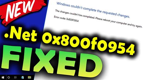 Net Framework Installation Error Windows 10 8 7 Fixed How To Fix Error Code 0x800f0954