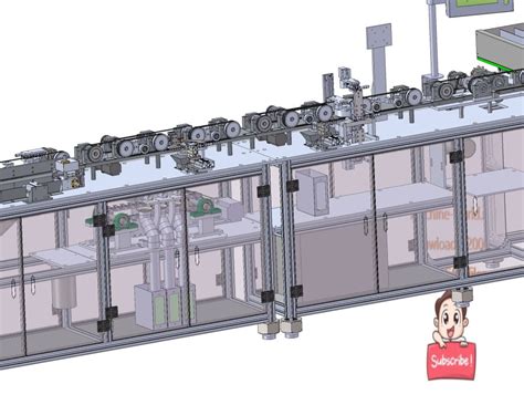 Industrial 3d Model Resistive Comaponents Detection Line Machine World