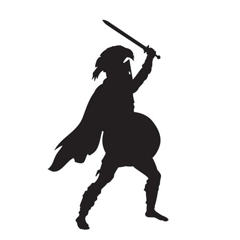 Male Roman Warrior Illustration Gladiator Vector Silhouette 14743188