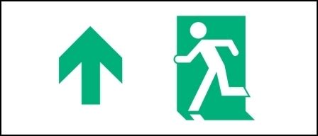 Green On White Accessible Exit Sign Project