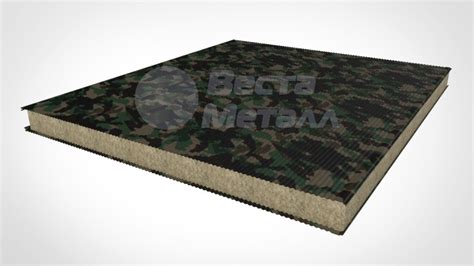 Стеновые сэндвич панели с Минватой 100 Милитари купить в Москве по цене от 2 810 руб М2