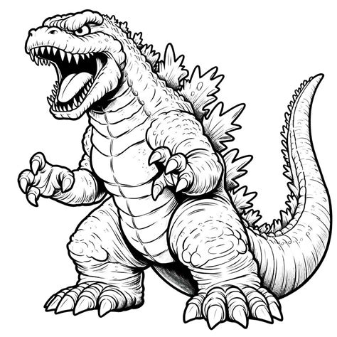 Desenhos Do Godzilla Para Imprimir E Colorir