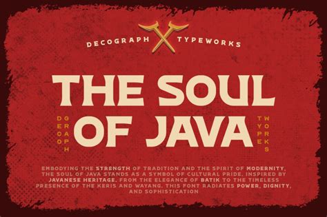 The Soul Of Java Font Free Font