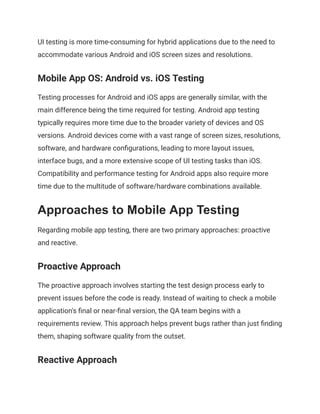 The Ultimate Breakdown Of Mobile App Testing Types And Approaches Pdf