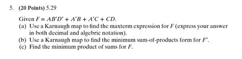 5 20 points 5 29 given f ab d a b a c cd a use a