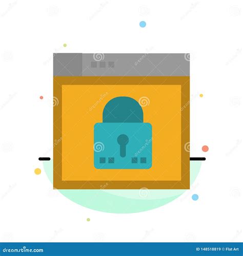 Login Secure Web Layout Password Lock Abstract Flat Color Icon