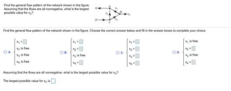 solved find the general flow pattern of the network shown in