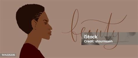 짧은 머리를 가진 아프리카 계 미국인 여성 뷰티 필기 레터링 갈색에 대한 스톡 벡터 아트 및 기타 이미지 갈색 곱슬 머리 나선형 Istock