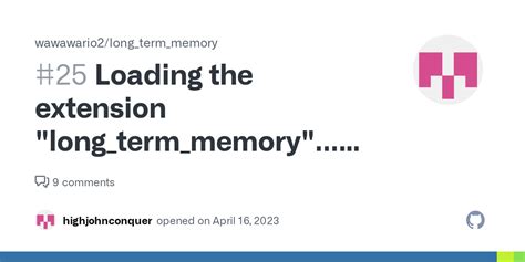 Loading The Extension Longtermmemory Fail · Issue 25 · Wawawario2longtermmemory · Github