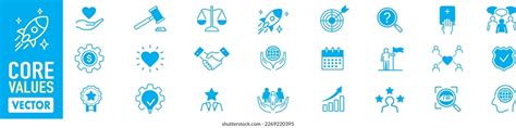 Set Core Values Icons Vector Stock Vector Royalty Free Shutterstock
