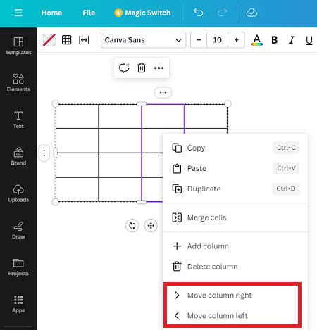How To Create And Customize Table In Canva Pttrns