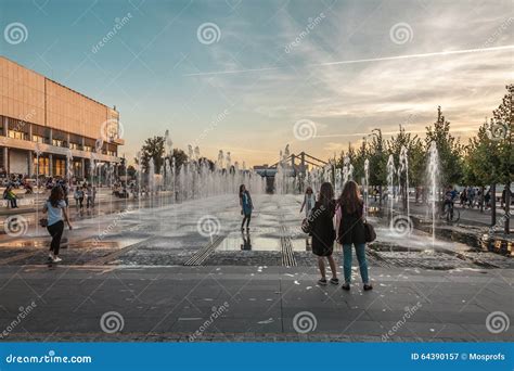 In The Fountain Only Girls Editorial Photography Image Of Embankment