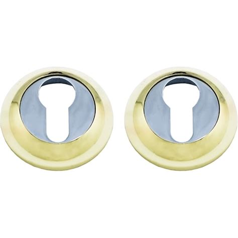 Дверная накладка Marlok A54-CL PB/CP золото/хром 016681 - выгодная цена ...