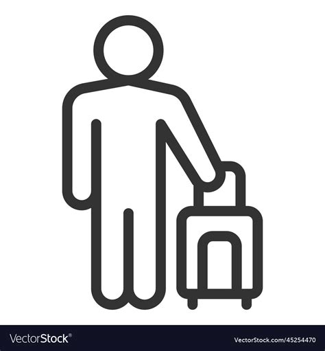 Passenger With A Suitcase Royalty Free Vector Image