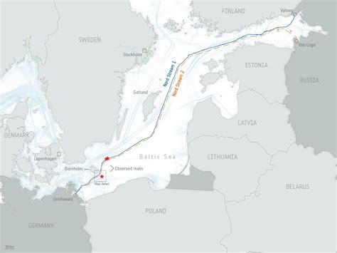 Esa Nordstream Pipeline Map With Shipping Traffic