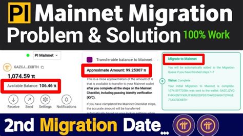 Pi Network Migrate To Mainnet Balance Problem Solution 2nd Migration Date YouTube