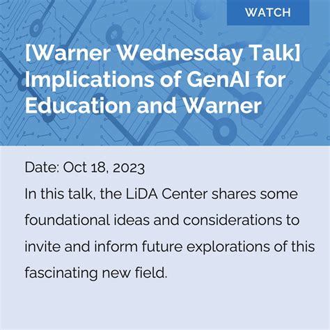 Generative AI For Educators Center For Learning In The Digital Age LiDA